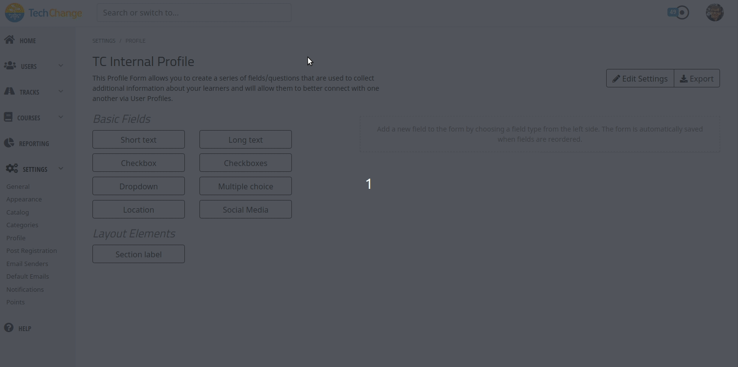 Create a Customizable Profile Form · TechChange Documentation